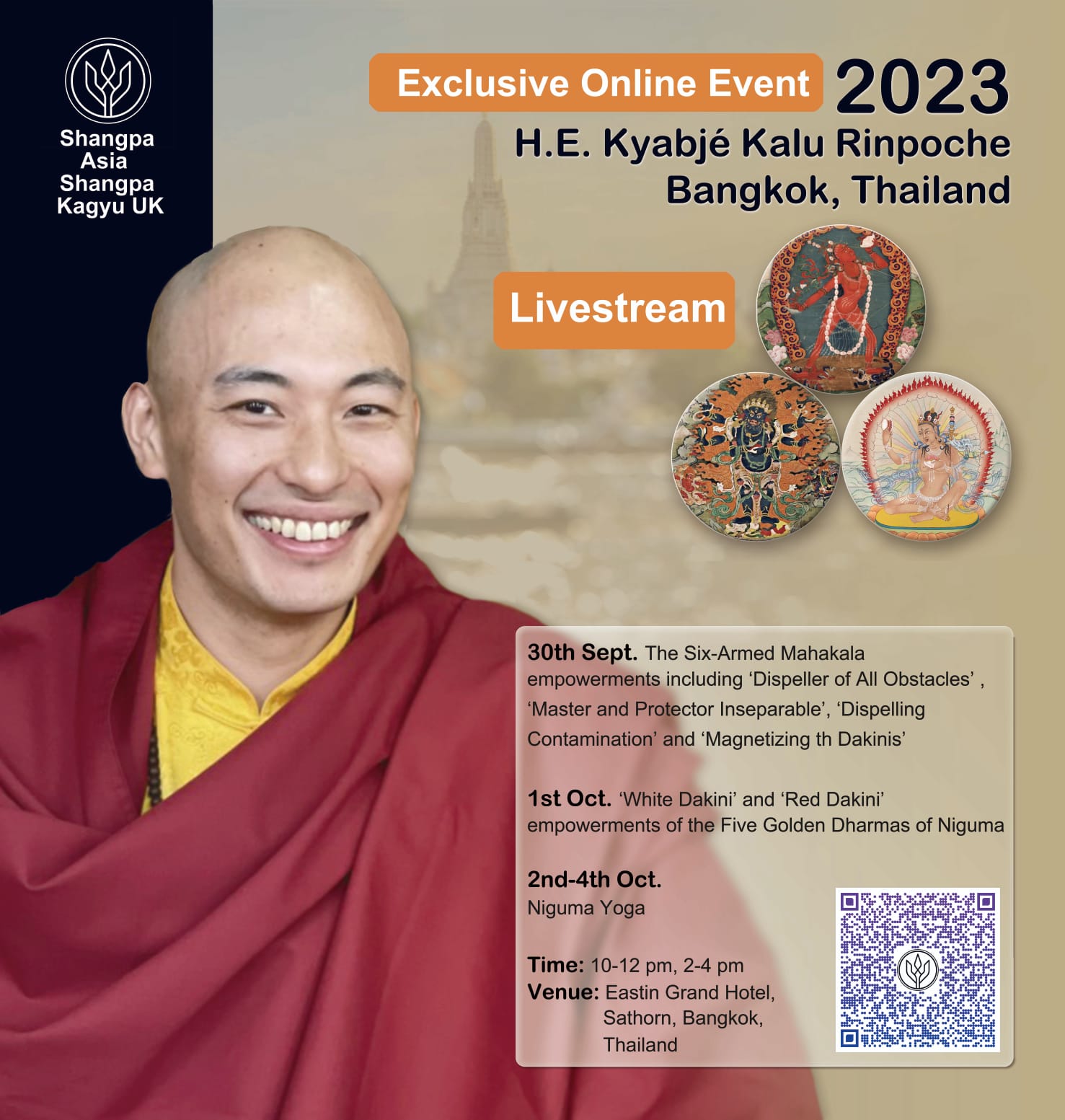 ZOOM – Empowerments and Niguma Yoga (Thailand retreat) - shangpakagyu.org